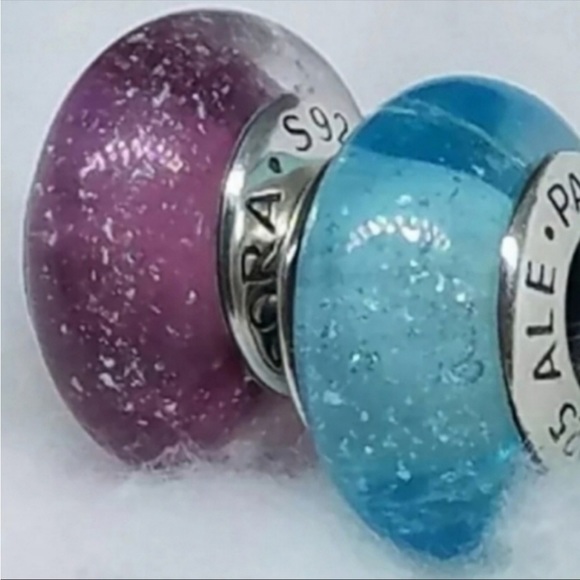 Pandora | Jewelry | Pandora Disney Elsa And Anna Signature Murano Glass ...